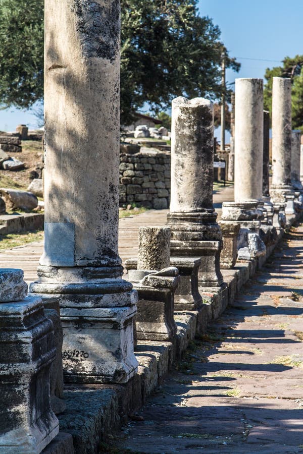 Ancient Street with Ruins stock image. Image of civilization - 48413321