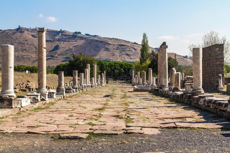 Ancient Street with Ruins stock image. Image of damaged - 48413317