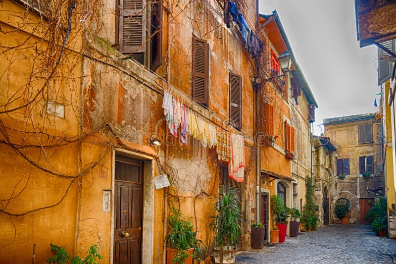 Ancient Streets and Alleys of Rome Stock Image - Image of travel, rome ...