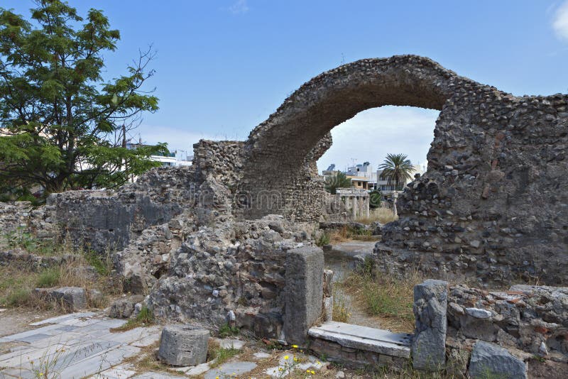 Ancient Structures at Kos Island in Greece Stock Image - Image of ...