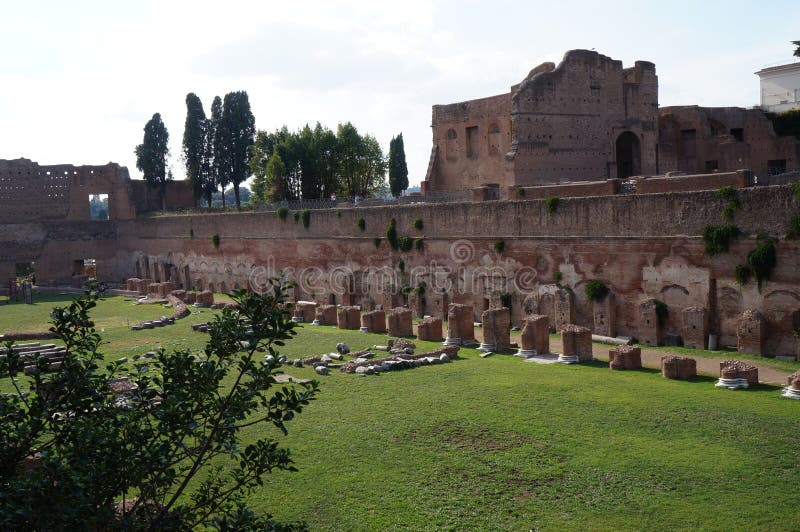 Ancient Structures of the Roman Forum Stock Image - Image of church ...
