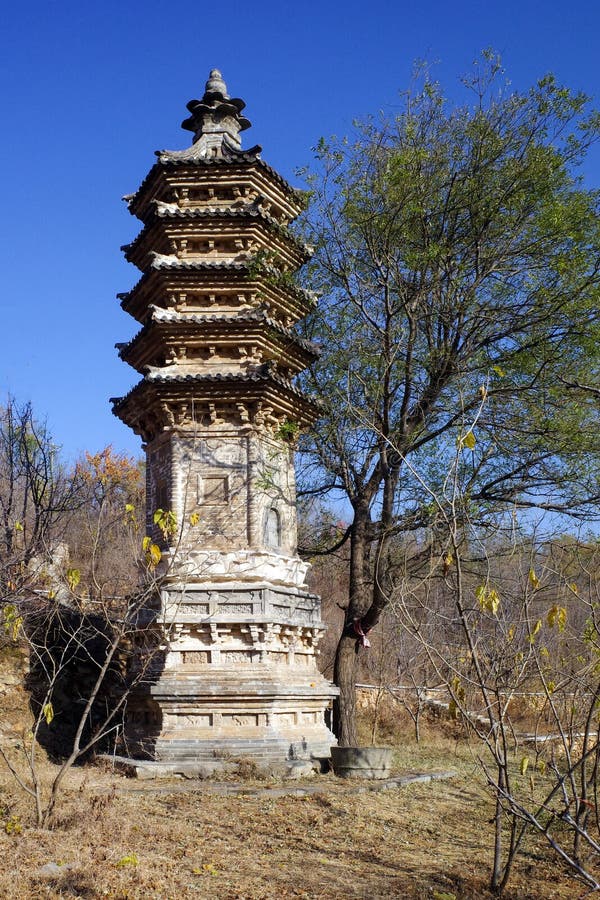 Ancient stupa with brick stock photo. Image of pagoda - 261566434