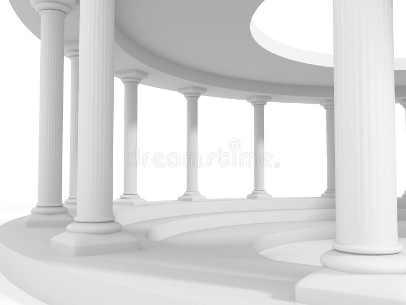 Ancient Style Column Architecture Design Background Stock Illustration ...