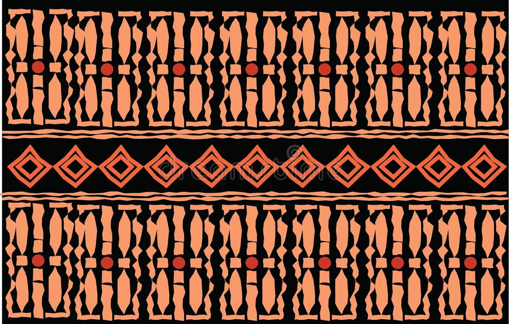 Ancient Style Pattern Contemporary Stock Illustration - Illustration of ...