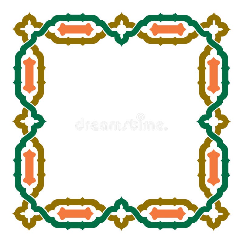 Ancient Style Square Border Stock Vector - Illustration of garnished ...