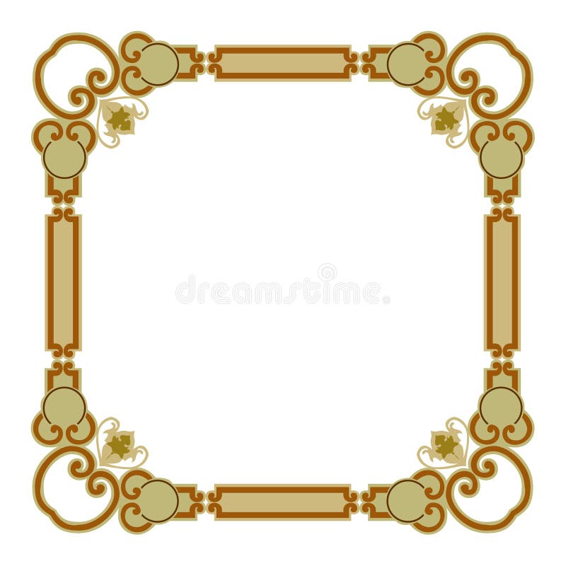 Ancient Style Square Border Stock Vector - Illustration of ornament ...