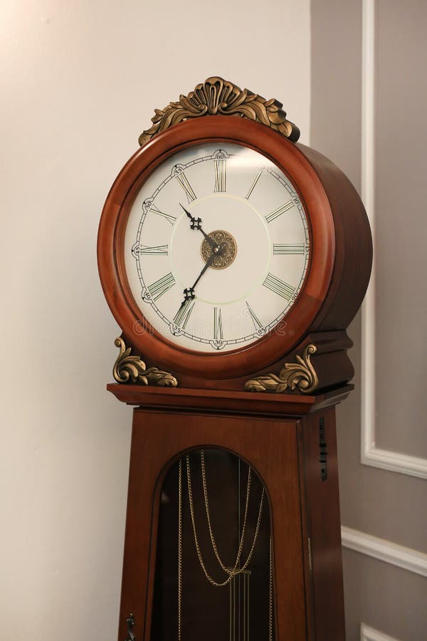 Ancient Style Standing Pendulum Clock in the House Stock Image - Image ...