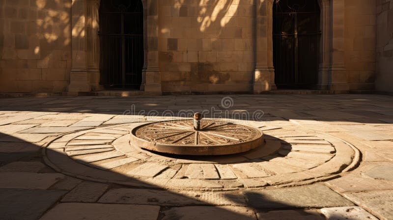 Ancient sun dial stock illustration. Illustration of surface - 313805648