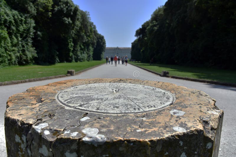 Ancient Sundial, in an Italian Park. Stock Photo - Image of pond ...