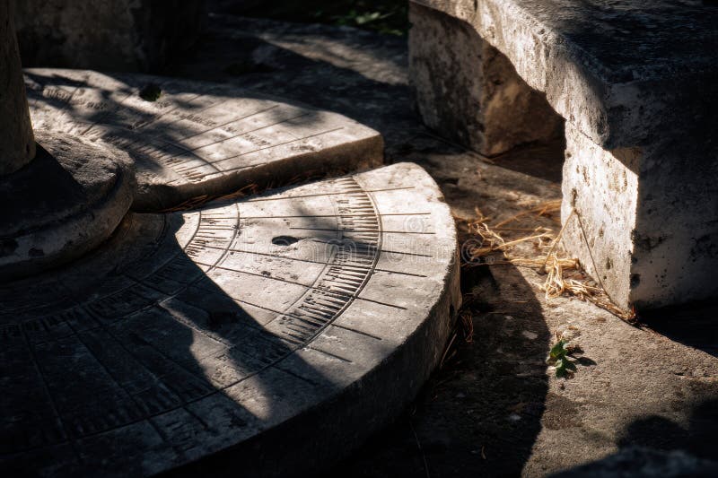 Ancient Sundial in Motion: Capturing Time S Passage with Stone Texture ...