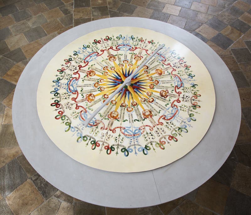 Ancient Sundial Over a Table Stock Image - Image of time, decorative ...