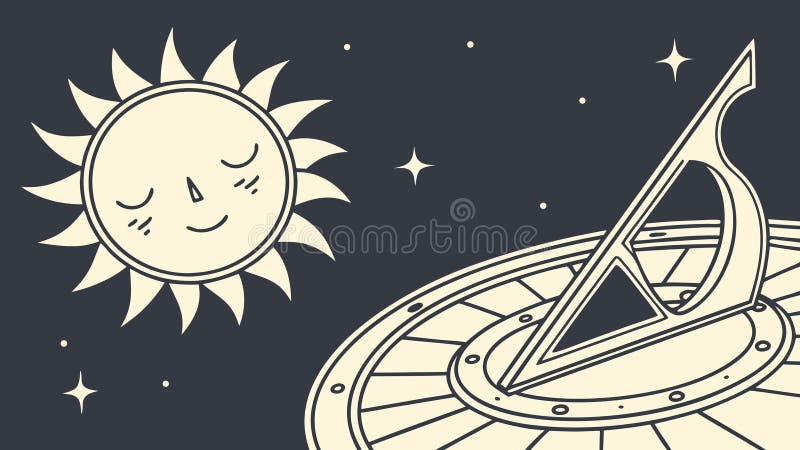 Ancient Sundial, Time and Sun Tracking, Vector Design Generative AI ...