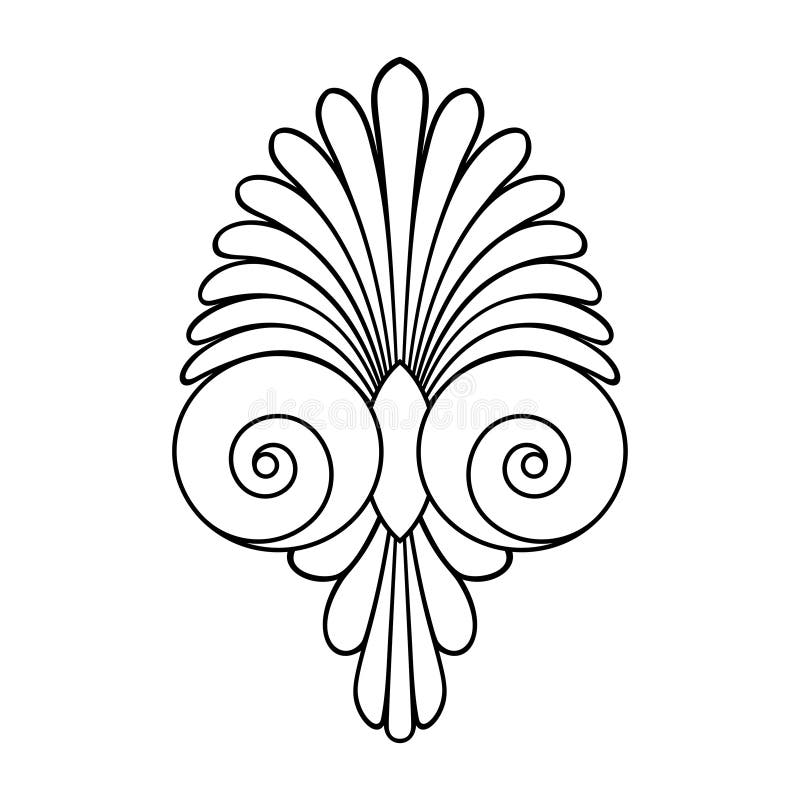 Ancient Swirl Greek Ornament, Vector and Illustration Symbol Stock ...