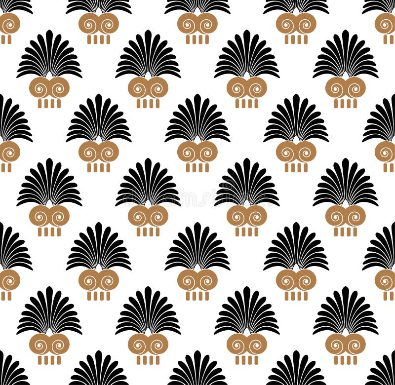 Ancient Swirl Greek Seamless Ornament Pattern, Vector Stock Photo ...