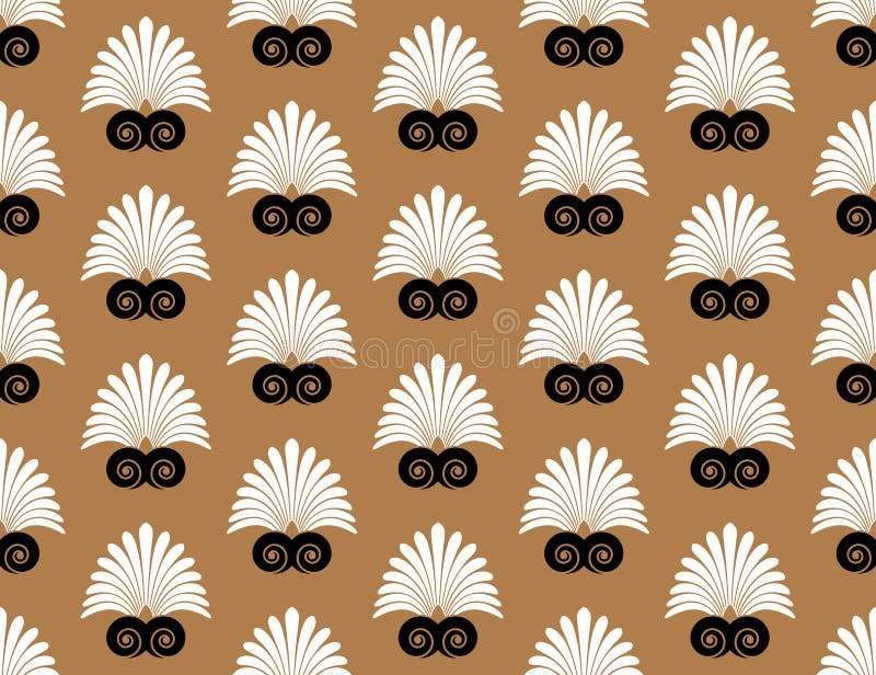 Ancient Swirl Greek Seamless Ornament Pattern, Vector Stock Photo ...