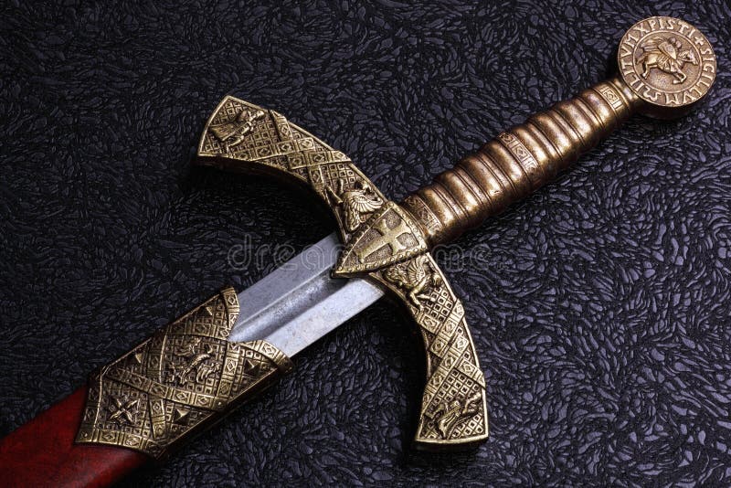 Ancient Sword on a Beautiful Background Stock Photo - Image of crusader ...