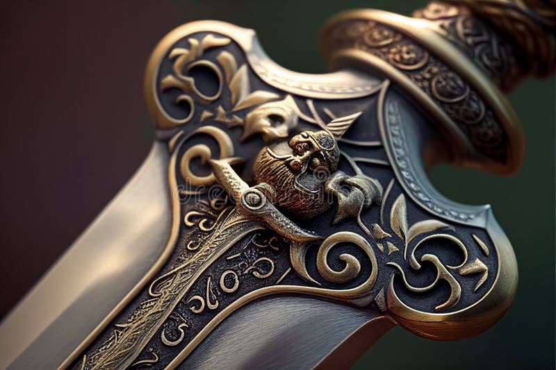 Ancient Sword Close-up. AI Generated Stock Illustration - Illustration ...