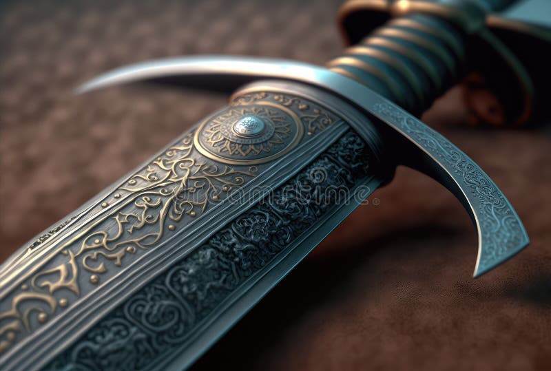 Ancient Sword Closeup. Generative AI Stock Illustration - Illustration ...