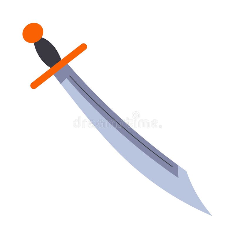 Ancient Sword with Sharp Blade, Weapon for Fight Stock Vector ...