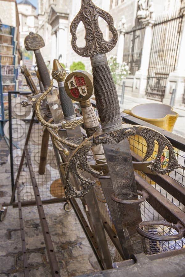 Ancient Swords Toledo, Spain Stock Image - Image of medieval, object ...