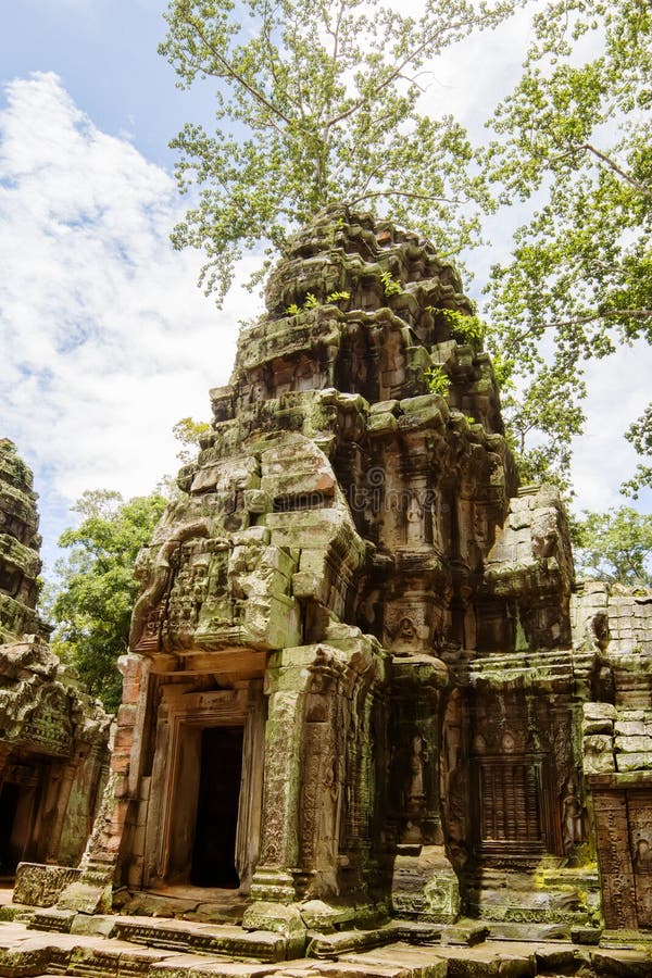 Ancient Ta Prohm Temple stock photo. Image of asia, green - 26345196