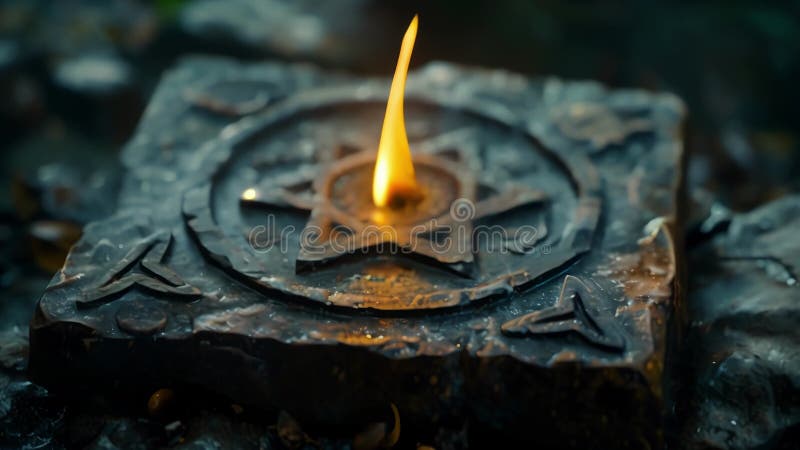 An Ancient Talisman Engraved with Symbols of the Elements Embodying the ...