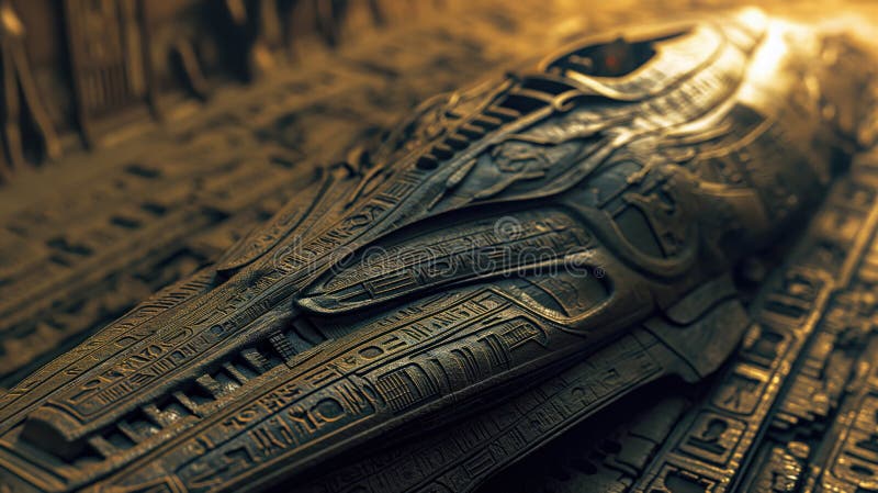 Ancient Technology Culture with Detailed Runes Engraving Stock ...