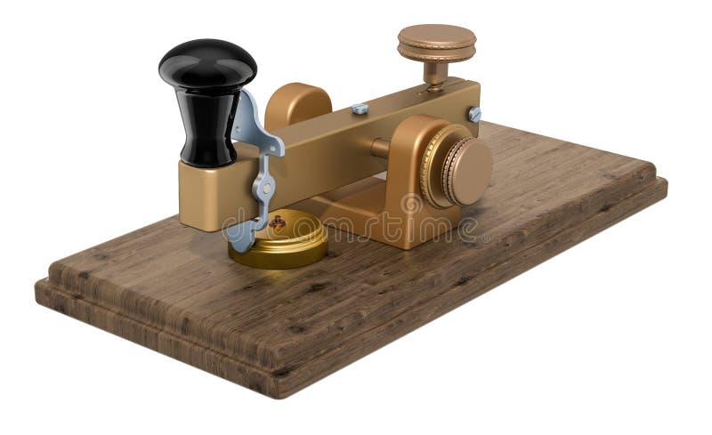Ancient Telegraph Device, 3D Rendering Stock Illustration ...