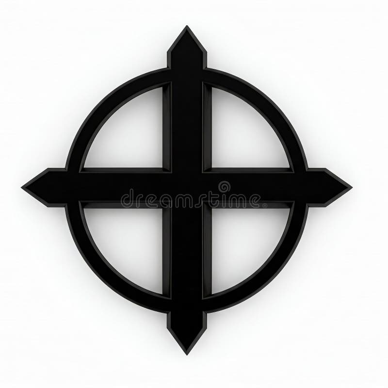 Ancient Templar Cross in Black Steel Stock Illustration - Illustration ...