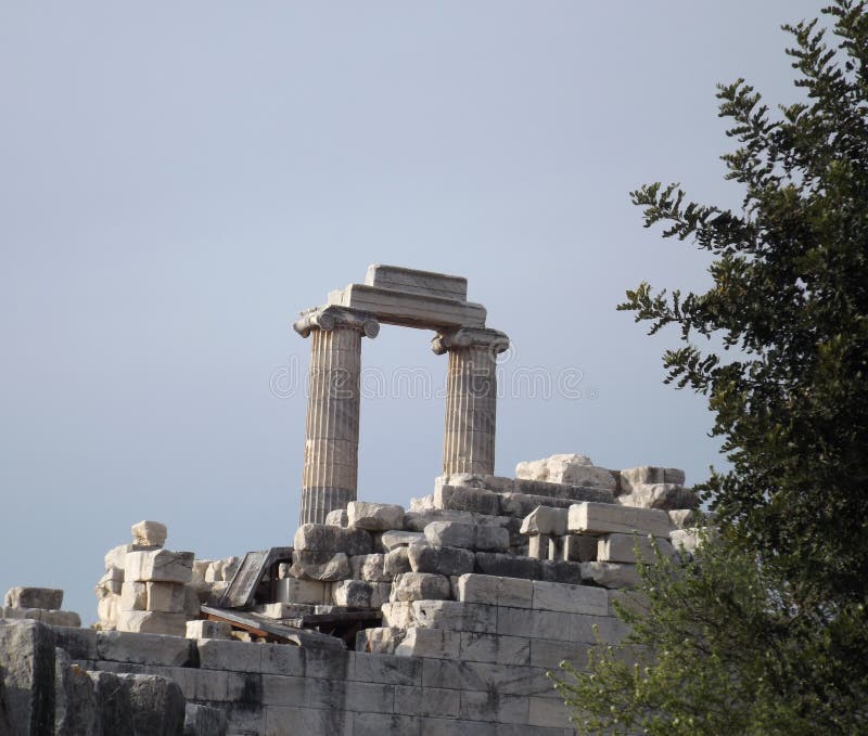 The Ancient Temple of Apollo Stock Photo - Image of history, stones ...
