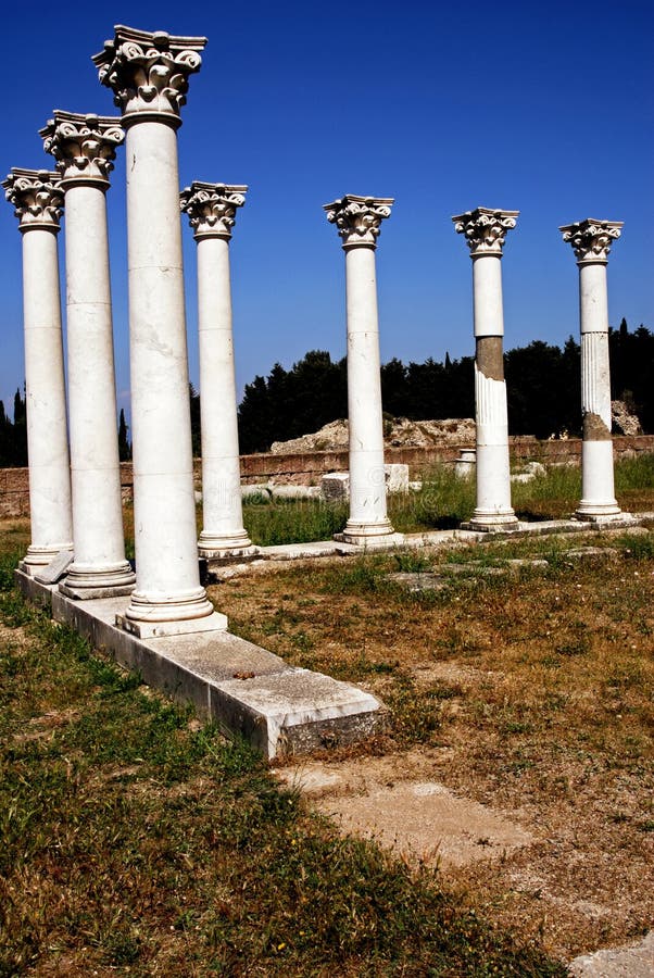 The Ancient Temple on the Asklipeio of Kos Island Stock Image - Image ...