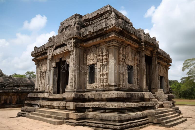 Ancient Temple, with Columns and Intricate Carvings on the Exterior ...