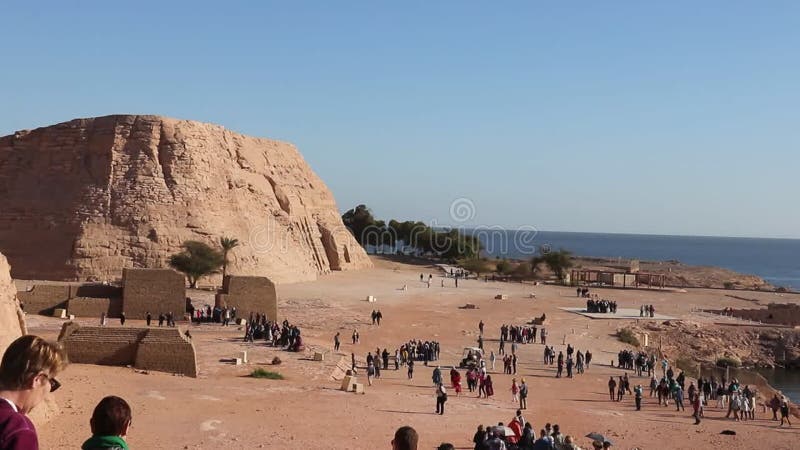 An Ancient Temple Complex, Cut into a Solid Rock Cliff, Abu Simbel ...