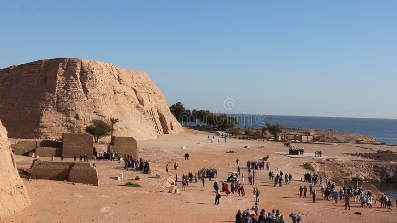 An Ancient Temple Complex, Cut into a Solid Rock Cliff, Abu Simbel ...