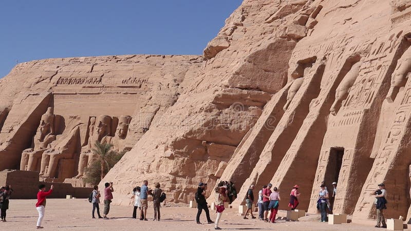An Ancient Temple Complex, Cut into a Solid Rock Cliff, Abu Simbel ...