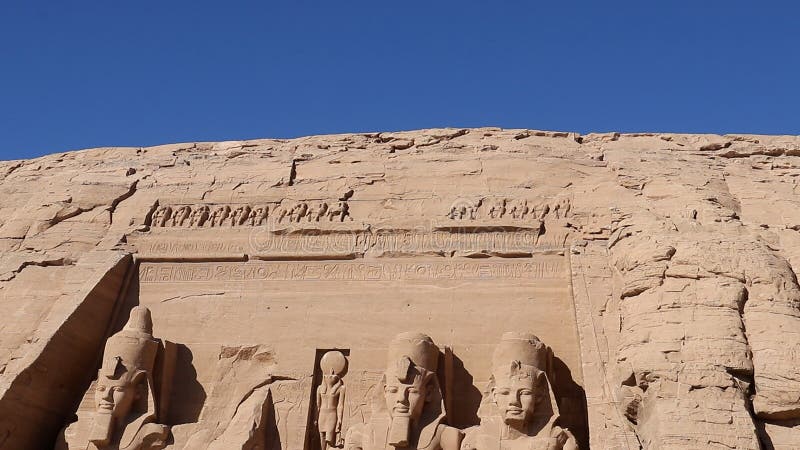 An Ancient Temple Complex, Cut into a Solid Rock Cliff, Abu Simbel ...
