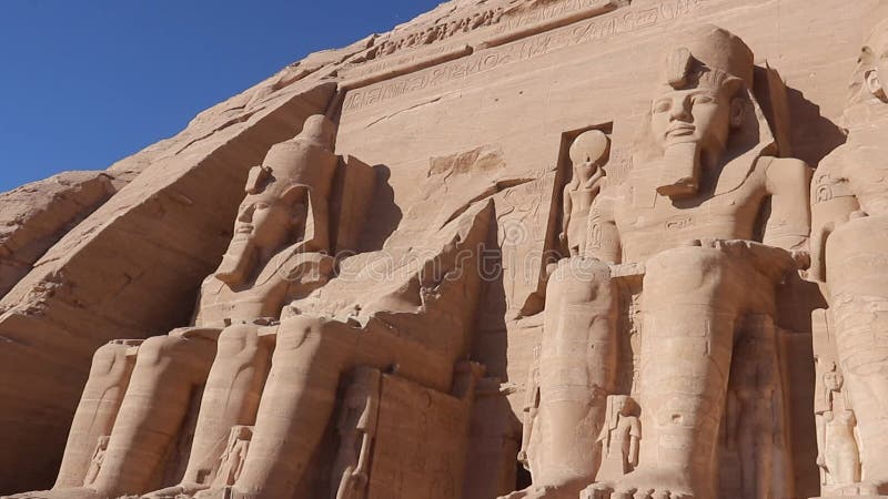 An Ancient Temple Complex, Cut into a Solid Rock Cliff, Abu Simbel ...