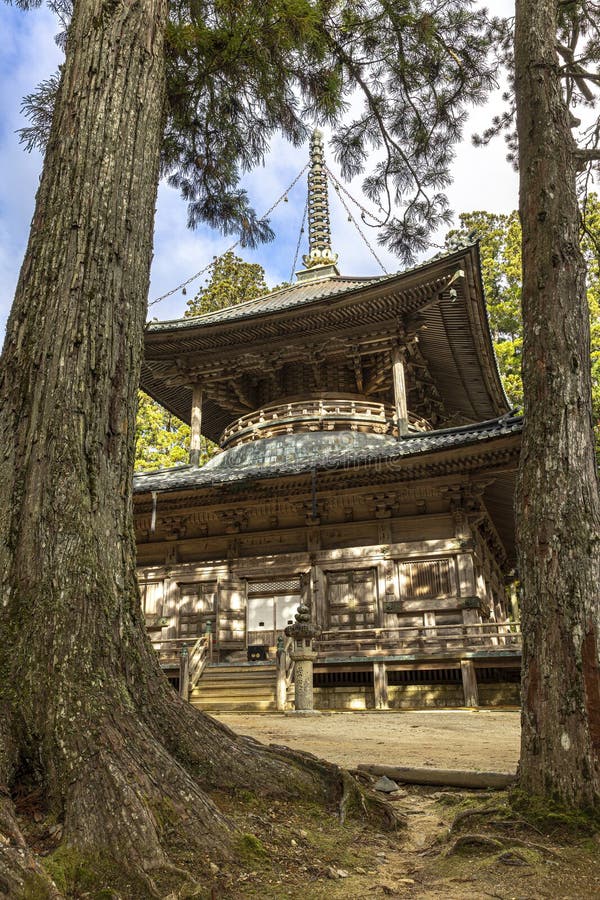 Ancient Temple in the Danjo Garan Complex Stock Photo - Image of danjo ...