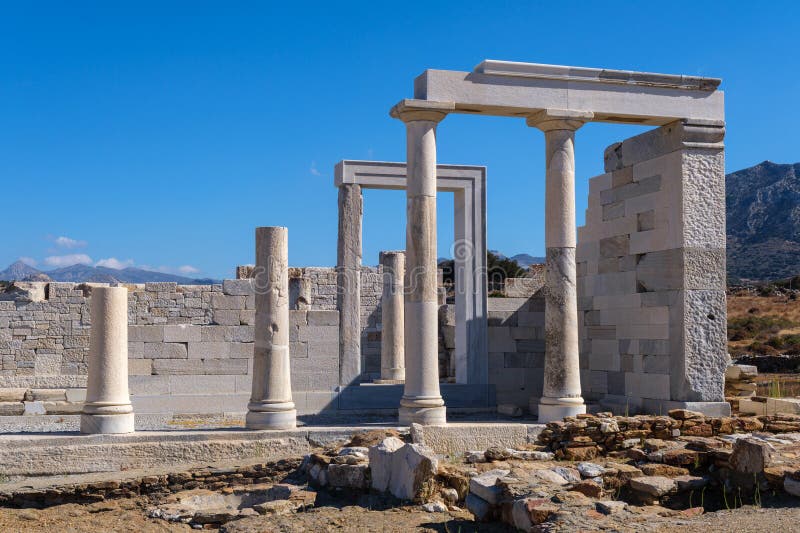 Ancient Temple of Demeter in Naxos Stock Photo - Image of cyclades ...