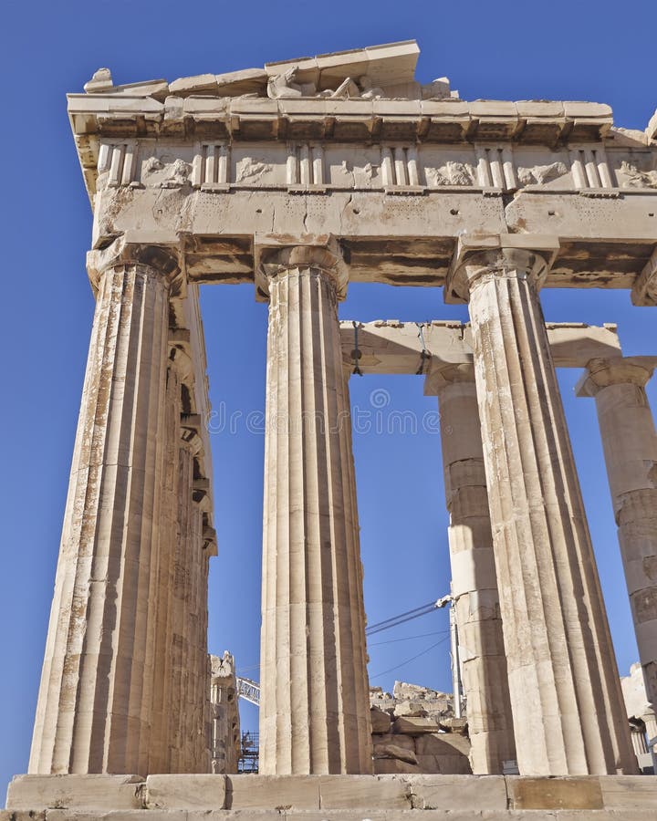 Ancient Temple Detail, Acropolis of Athens, Greece Stock Image - Image ...