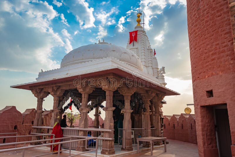 Ancient Temple with Dramatic Bright Blue Sunset Sky at Evening Stock ...