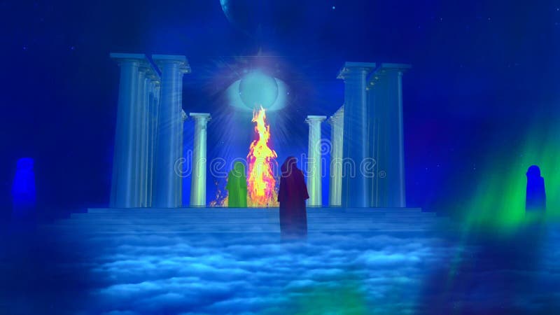 Ancient temple of fire stock footage. Video of cape - 260302316