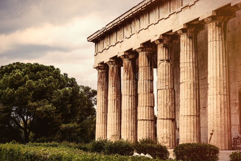 Ancient temple in Greece stock image. Image of holiday - 73226009