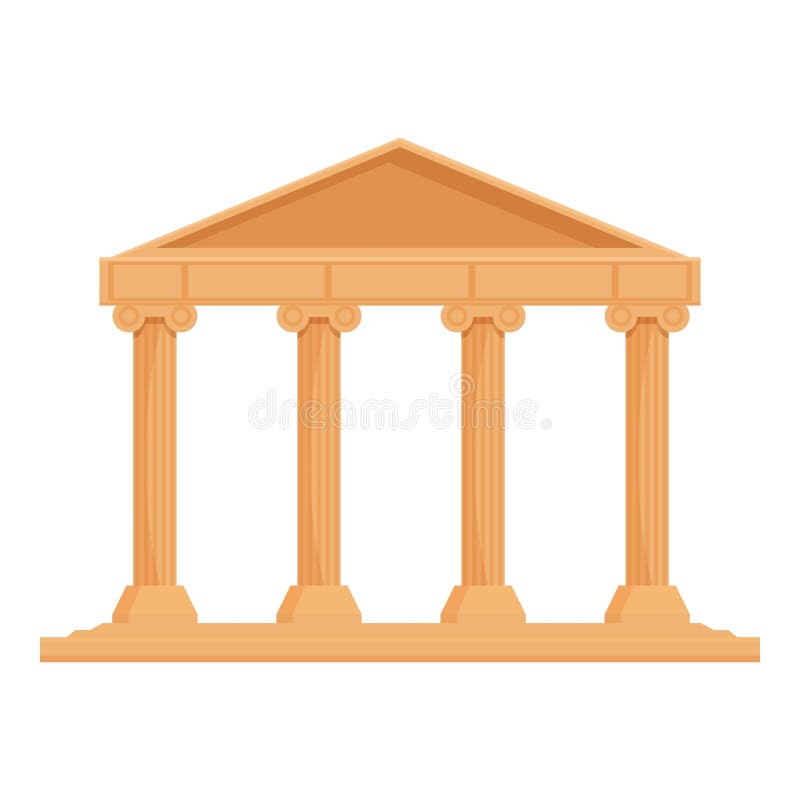 Ancient Temple Icon Cartoon Vector. Work Stage Stock Vector ...