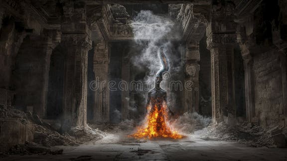 Ancient Temple Inferno a Crumbling Middle Eastern Structure Abandoned ...