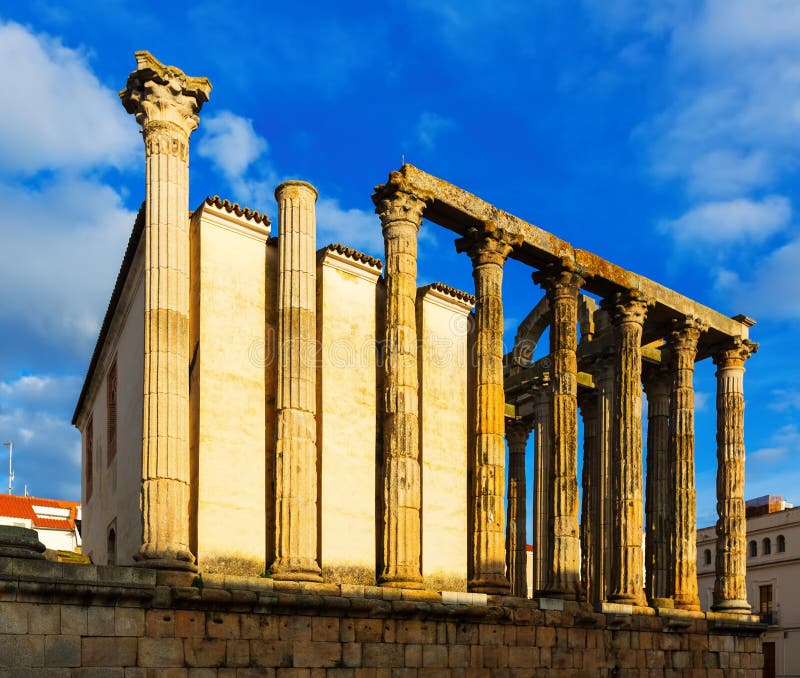 Ancient Temple. Merida, Spain Stock Image - Image of heritage ...