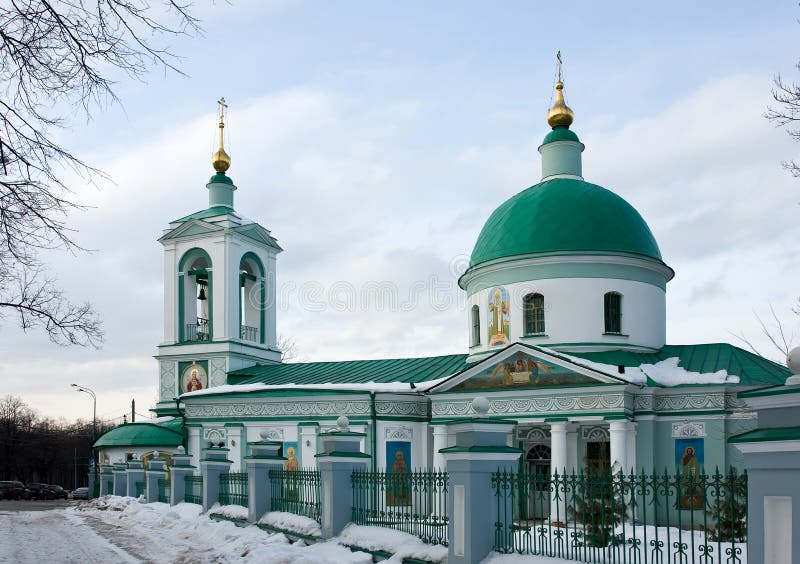 Ancient temple in Moscow stock image. Image of religion - 10403191