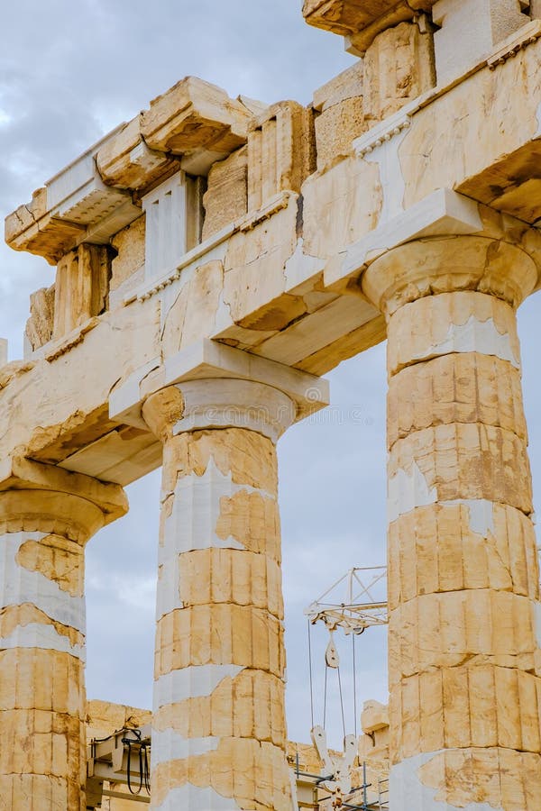 Ancient Temple Parthenon in Acropolis Athens Greece Stock Image - Image ...