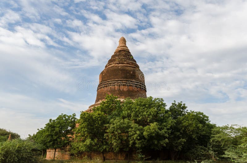 Ancient Temple in Plain of Bagan. Stock Image - Image of burma ...