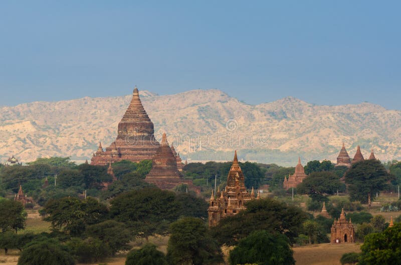 Ancient Temple on Plain of Bagan(Pagan) Stock Photo - Image of ...